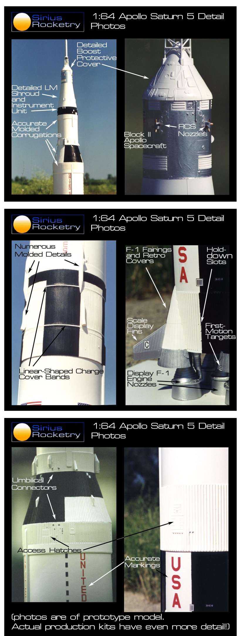 Sirius Rocketry - Saturn V Detail Photos